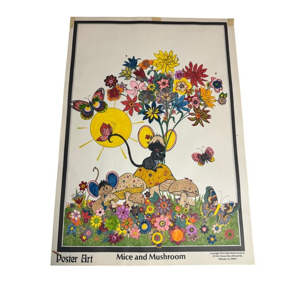Marion Gordon | Art | Vintage 976 Mice And Mushroom Poster By Marion ...